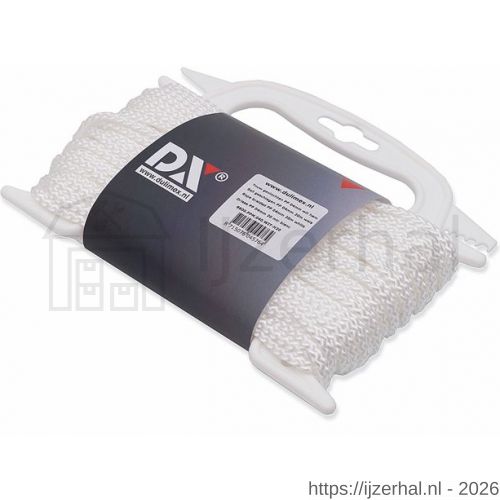 Dulimex DX PPM050WIT-H20 touw gevlochten PP 5 mm wit handhouder 20 m ...